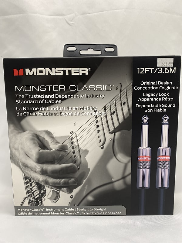 Monster Classic 12FT/3.6M instrument cable | Reverb