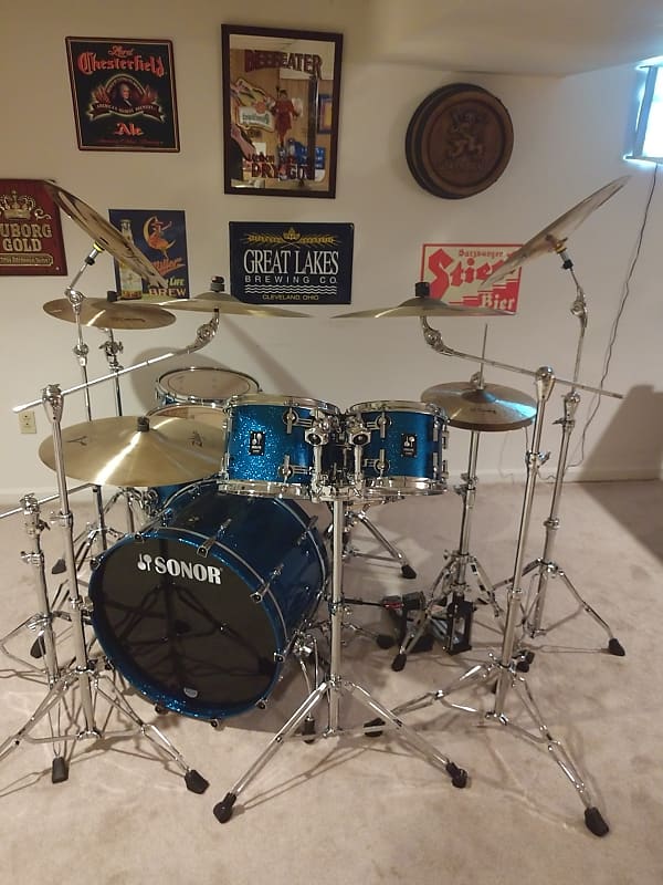 Sonor Prolite 2020 - Blue Sparkle Lacquer | Reverb