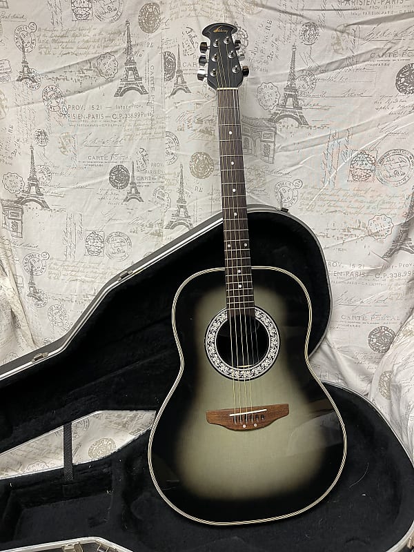 Early 90s Ovation Celebrity CC11 Emerald Burst “Silverburst” | Reverb