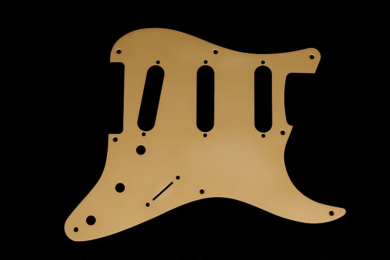Stratocaster Pickguard Gold Anodized Aluminum 8 hole Strat | Reverb