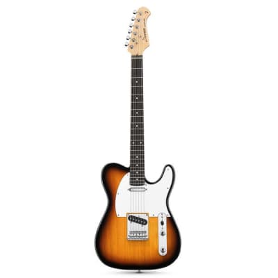 Full-Size 39 Inch Electric Guitar Sunburst Telecaster Shaped | Reverb