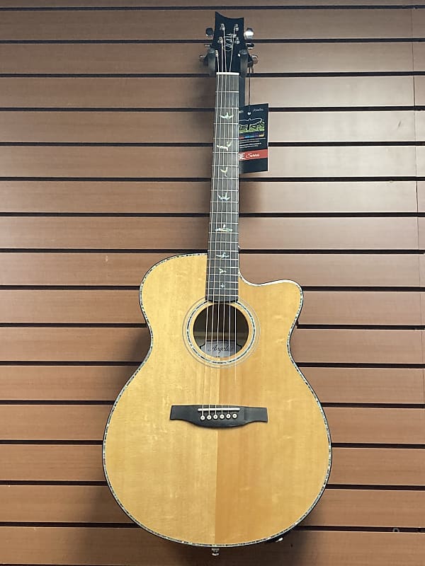 PRS SE A50 Angelus in Natural with Black Gold Burst w/Case | Reverb