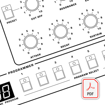 Sequential Prophet 5 - Beautifully Illustrated Blank Patch | Reverb UK