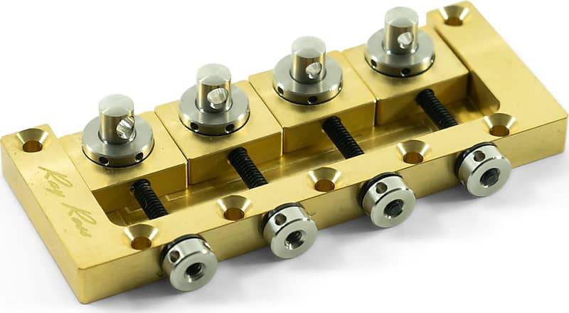 Ray Ross Saddle-Less 4 String Bass Bridge Raw Brass | Reverb