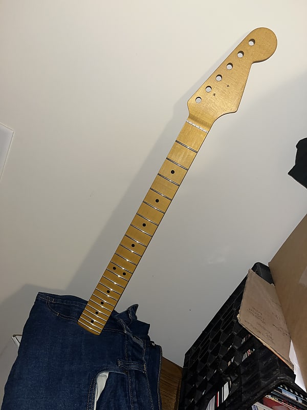 Warmoth Strat neck SS Jumbo frets 2021 Vintage tint Satin | Reverb