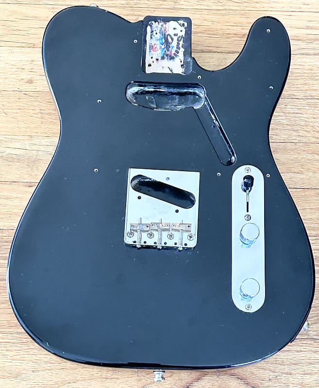 Unloaded Black Telecaster Body, Wilkinson Bridge | Reverb