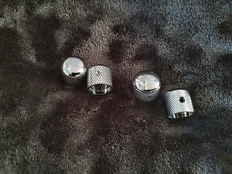 (1) Set Chrome Brass Knurled Dome Knobs, (1) Fender '64 Tele | Reverb