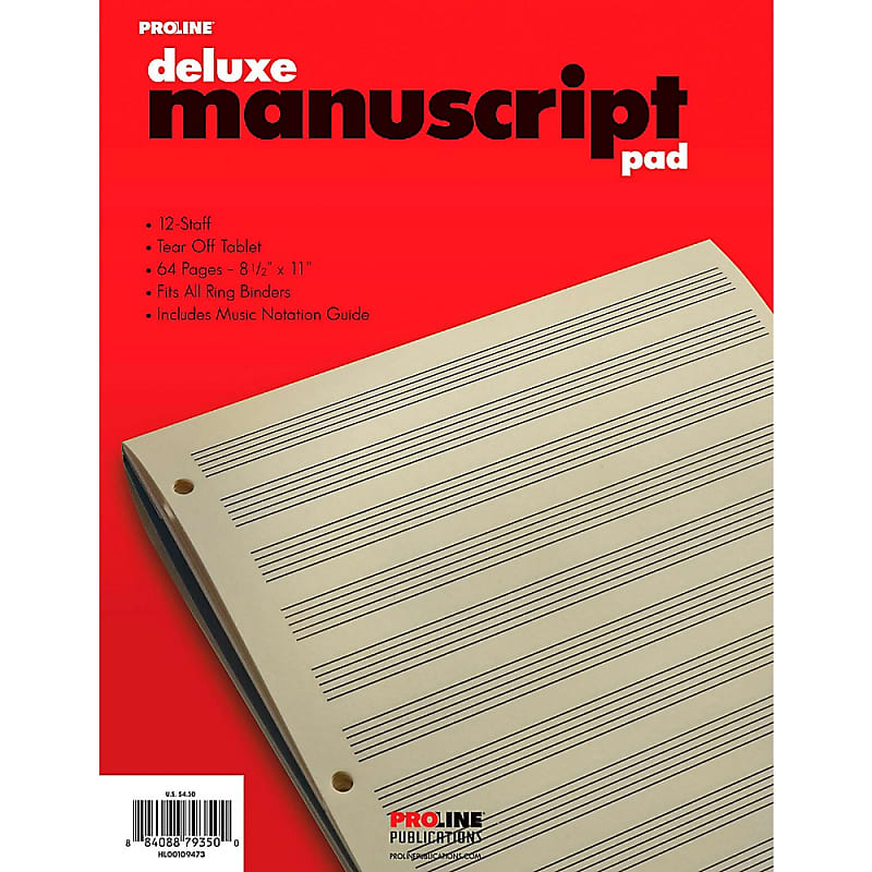 Proline Manuscript Paper Deluxe Pad | Reverb