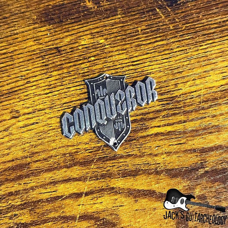 Vintage Conqueror Headstock Logo (1960s - Black/Silver) | Reverb