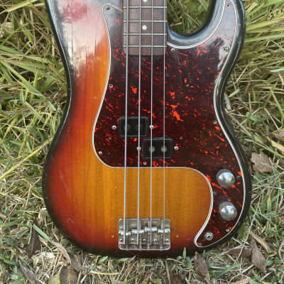 Vintage Univox Badazz Bass Guitar 1974 Sunburst with Original | Reverb