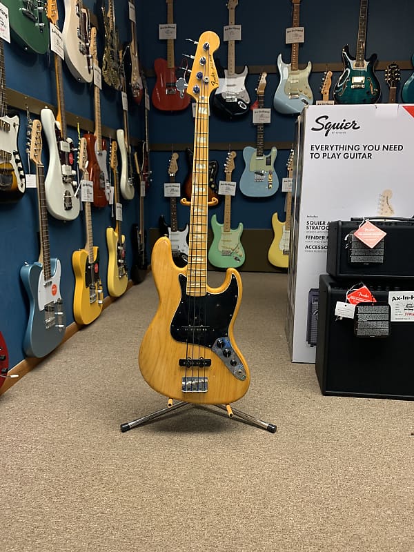1977 Fender Jazz Bass 3-Bolt with Maple Fretboard Natural | Reverb
