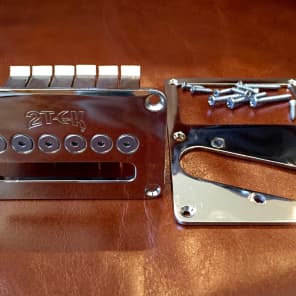 2TEK Guitar Bridge Bright Nickel with Tele Bridge Plate | Reverb