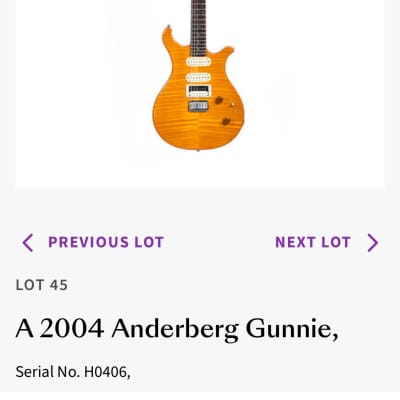 2003 Anderberg Gunnie Carved Top Neck Thru Custom | Reverb