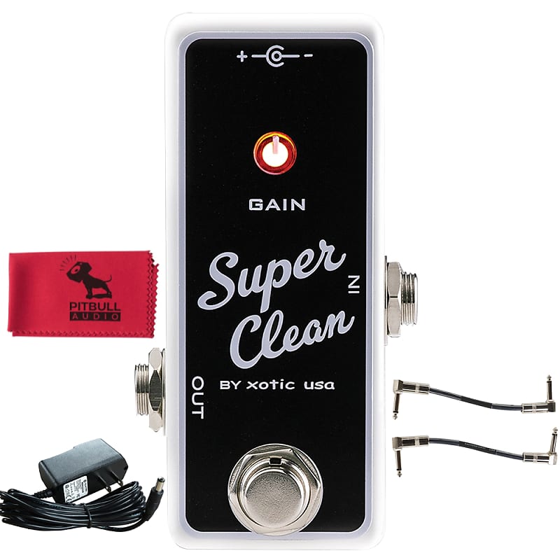 Xotic Super Clean Buffer Guitar Pedal w/ Power Supply, Patch | Reverb
