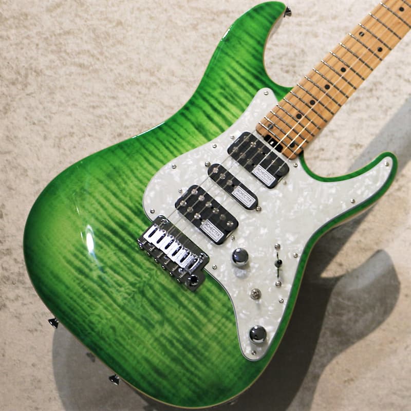 SCHECTER SD-II-24-AL-VTR-FM Roasted Maple Neck Light Green | Reverb UK