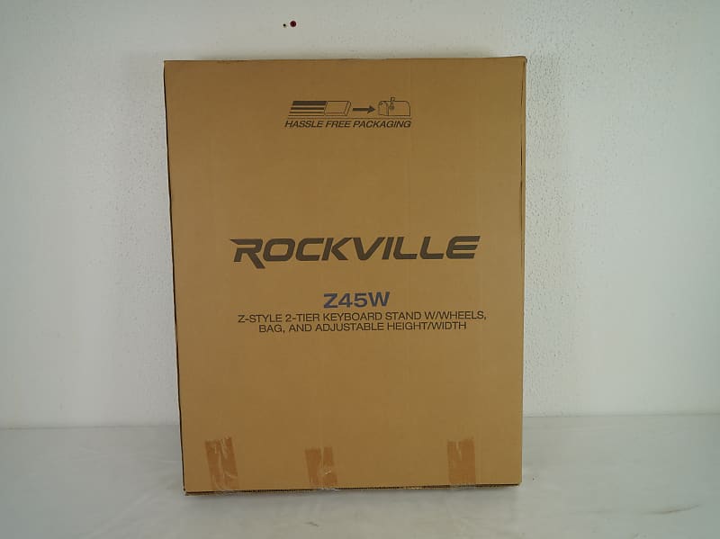 Rockville Z45W Z-Stand Adjustable 2-Tier Keyboard Stand | Reverb
