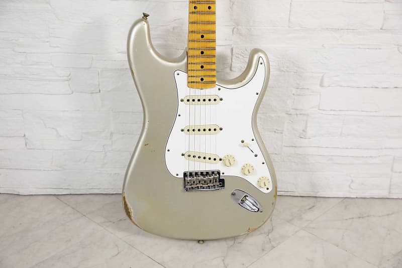 Fender Custom Shop '62 Strat Relic Aged Inca Silver | Reverb