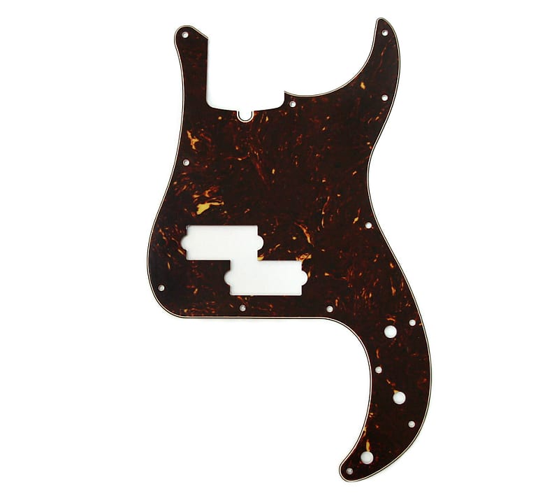 4-Ply Tortoise Shell 13-Hole Precision Bass Pickguard | Reverb France