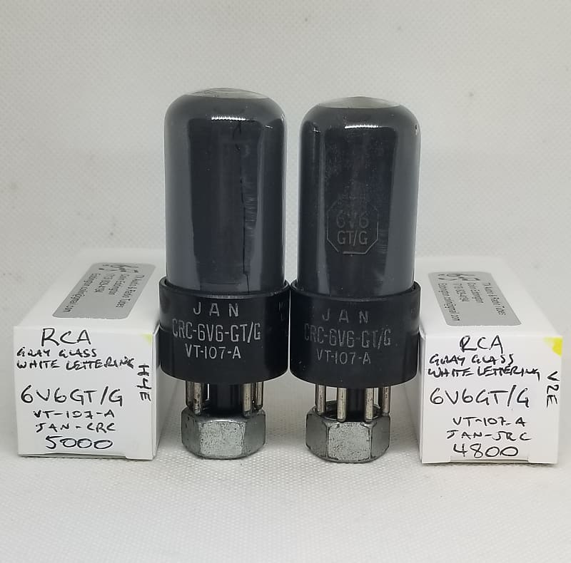 RCA JAN 6V6GT/G VT-107-A Gray Glass Closely Matched (4.0%) | Reverb