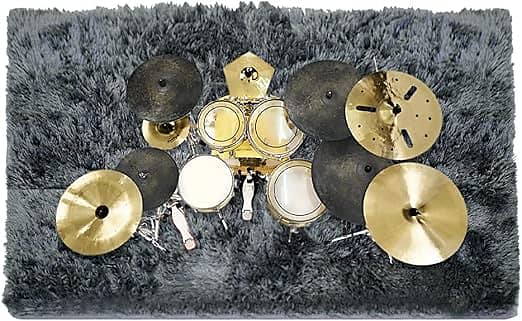 Fluffy Drum Set Rugs, Extra Thick Drum Mat for Electric | Reverb