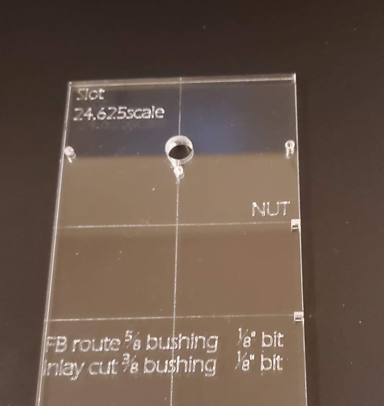 Guitarsbydesign Fretscale Fretboard Inlay Template 2019 Clear | Reverb