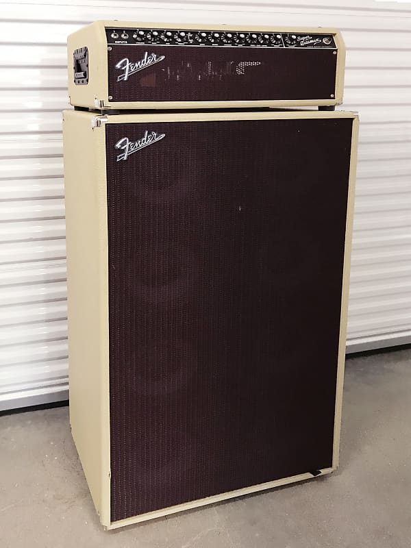 Fender Cream Super Bassman Head & 8X10 Cream Cab | Reverb