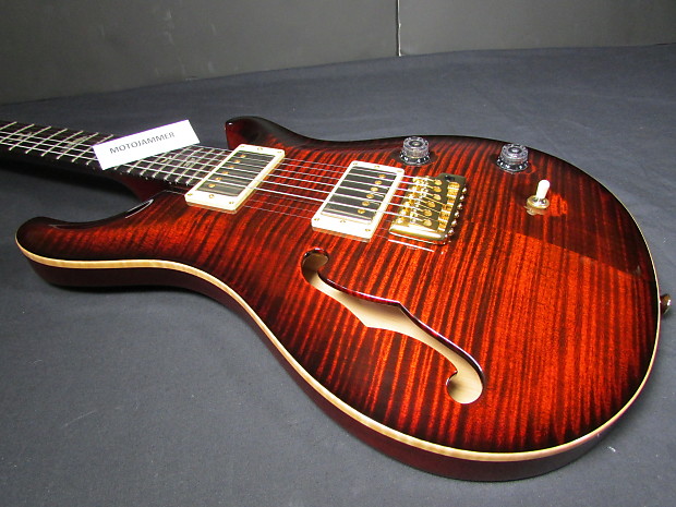 PRS Custom 22 10-top Semi Hollow Limited 2010 Fire Red Burst | Reverb