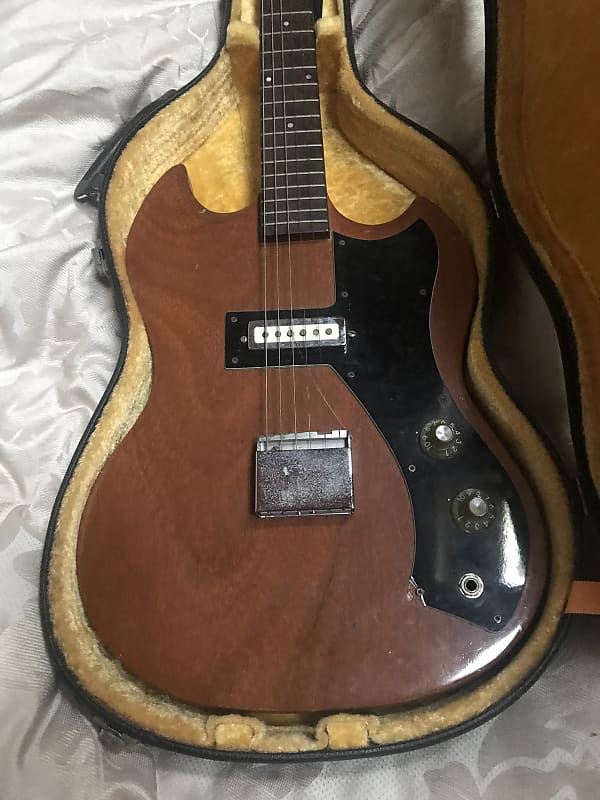 Guild S50 electric sg style 1971 Natural mahogany | Reverb