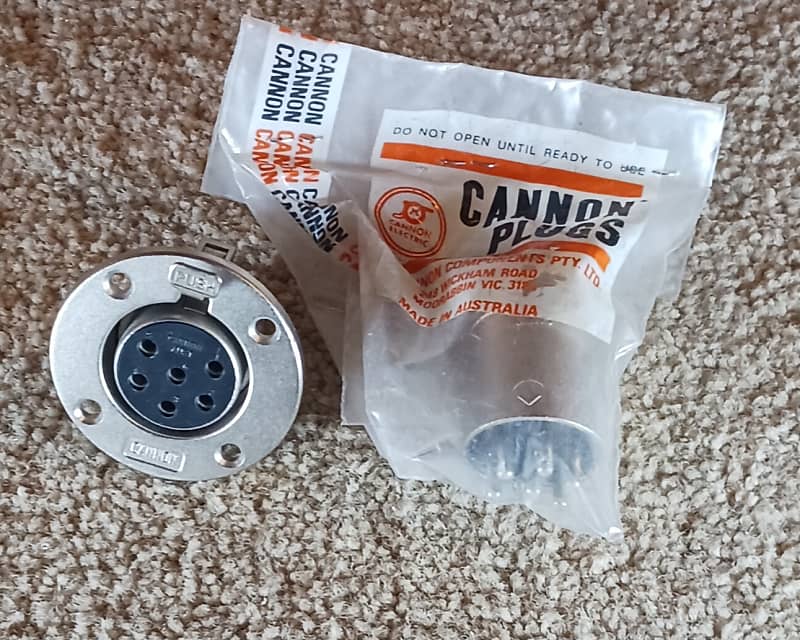 Cannon Plugs 6-pin male and female | Reverb
