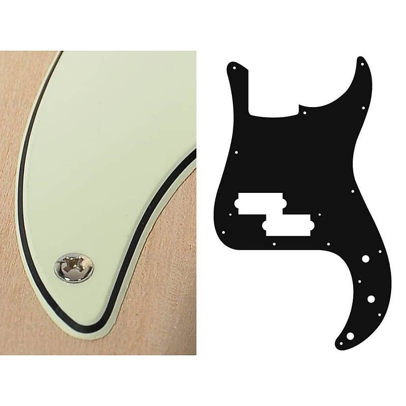 Precision Bass Style 3 Ply Mint Pickguard | Reverb UK