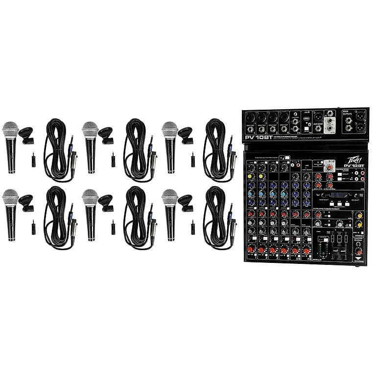 Peavey PV 10 AT 10 Channel Compact Mixing Mixer Console with | Reverb