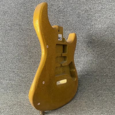Metallic Gold Finish Stratocaster Strat Style Guitar Body | Reverb