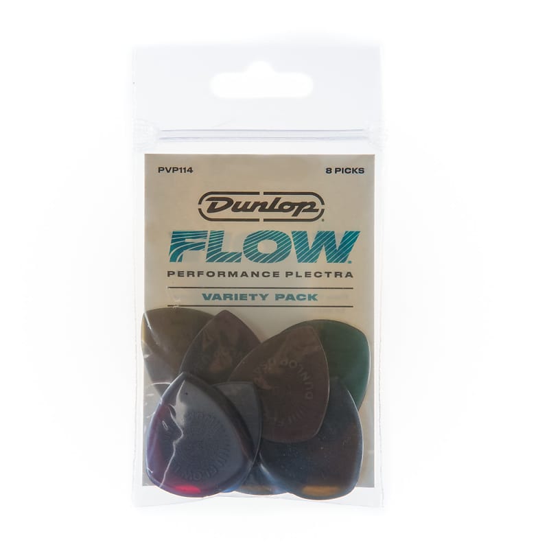 Dunlop Flow Picks Variety Pack - Pack of 8 "FLOW" Dunlop | Reverb