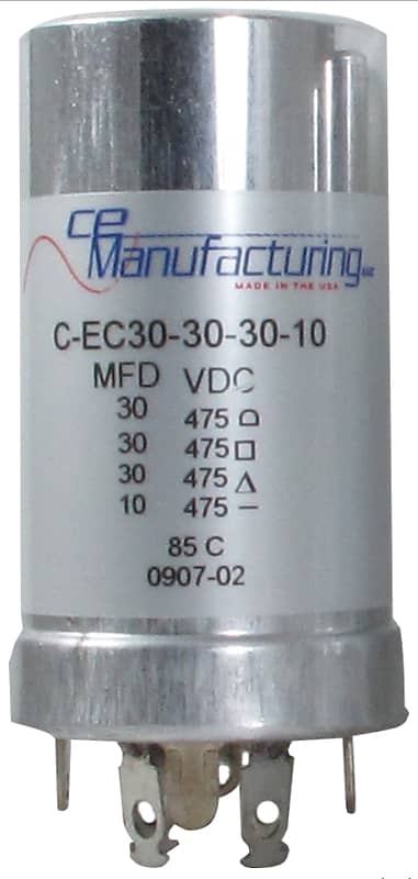 CE Manufacturing Multisection Can Capacitor, 30/30/30/10uf @ | Reverb
