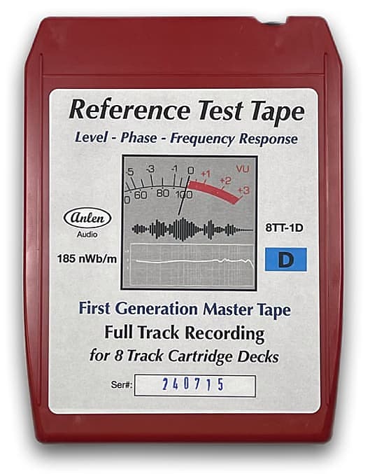 AnlenAudio 8 Track Cartridge Alignment Tape with Dolby Akai, | Reverb