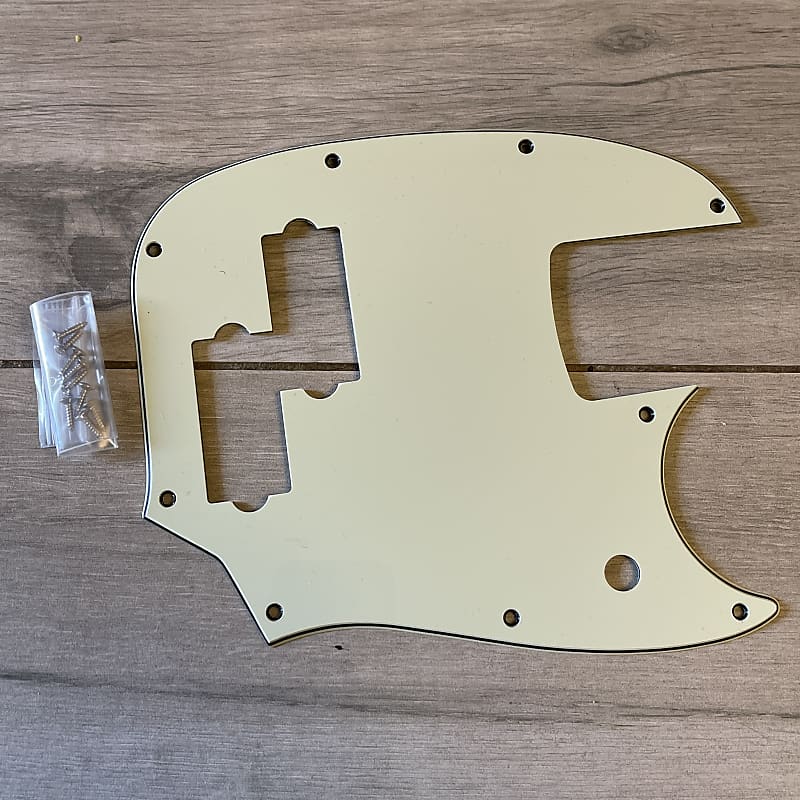 Fender Offset Mustang PJ Bass 3-Ply Mint Green Pickguard MIM | Reverb
