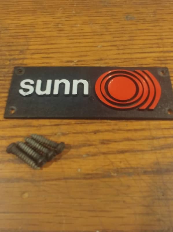 Sunn O)) Logo nameplate emblem Red model T red knob original | Reverb
