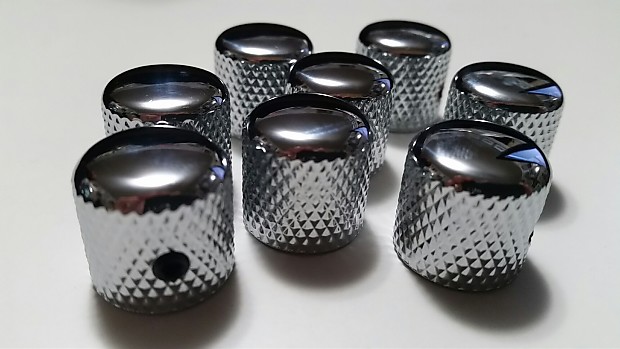 Schecter Knurled Chrome Volume/Tone Knobs (set of 8) | Reverb