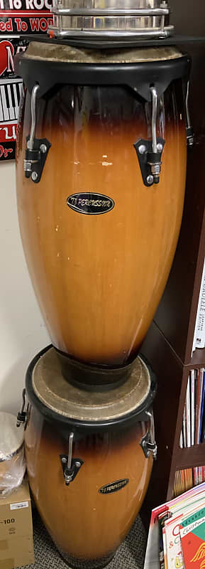 TJ Percussion Congas Sunburst Pair | Reverb