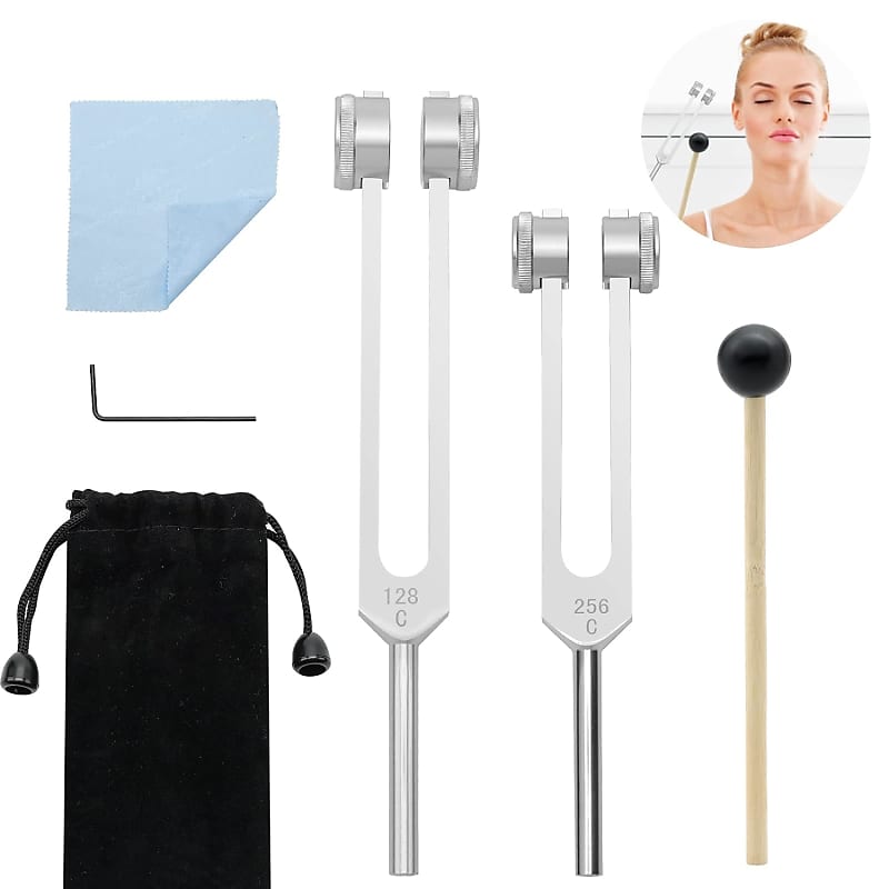 Tuning Fork Set 128 Hz 256 Hz Aluminium Alloy Healing Tuning | Reverb