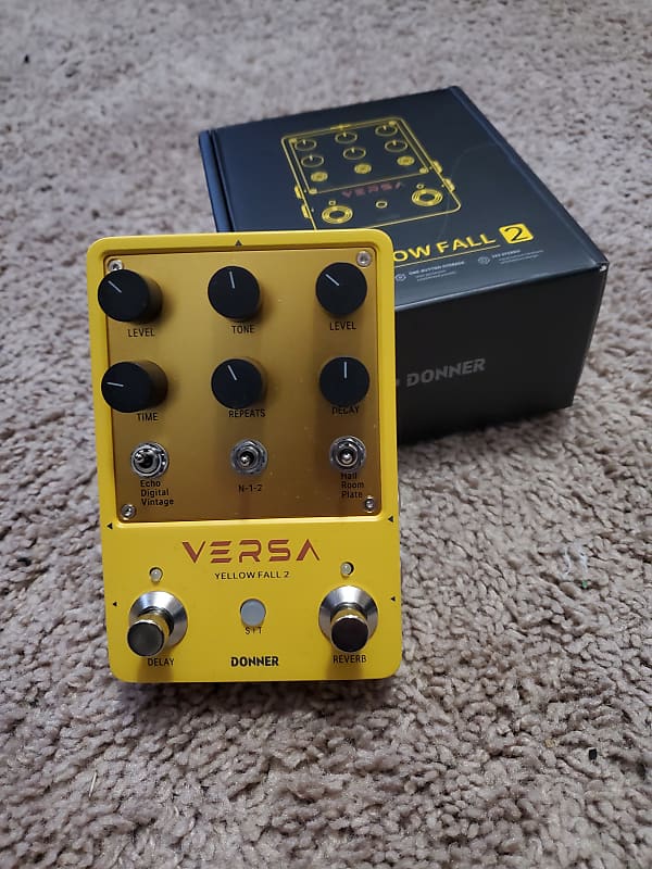 Donner Versa Series Yellow Fall 2 Delay/Reverb Pedal | Reverb