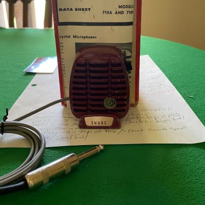 Shure 710 S Crystal box/data sheet all original rare stand | Reverb