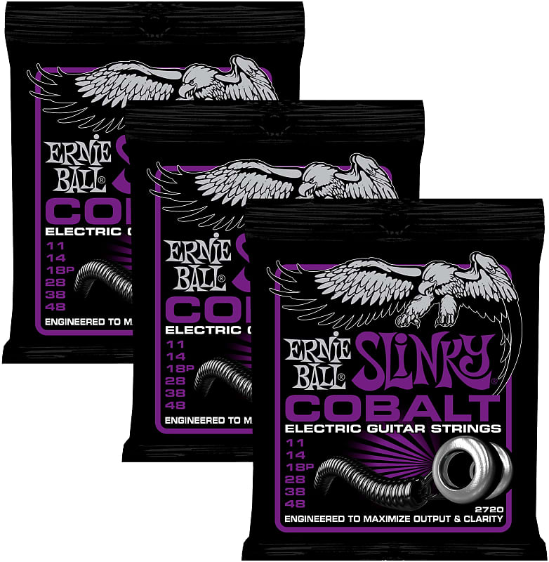 Ernie Ball 2720 Power Slinky Cobalt Electric Guitar Strings - | Reverb
