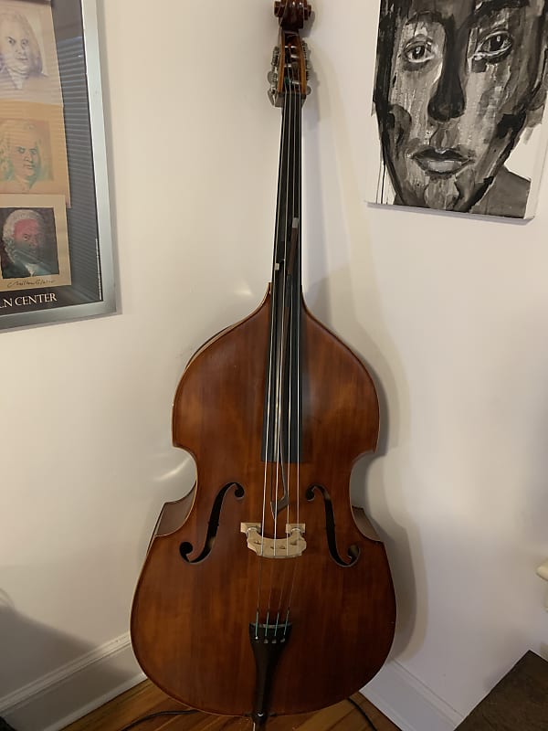3/4 size hybrid upright bass 1990s, reportedly Rubner shop | Reverb