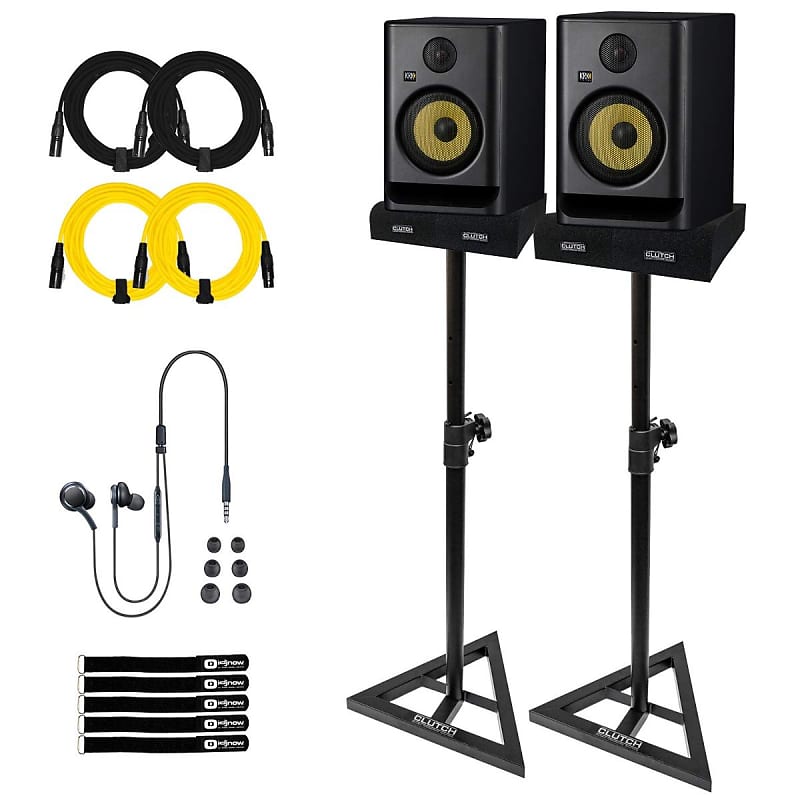 KRK Generation 5 Rokit RP7 G5 7" Studio Monitors 2-Pack with | Reverb
