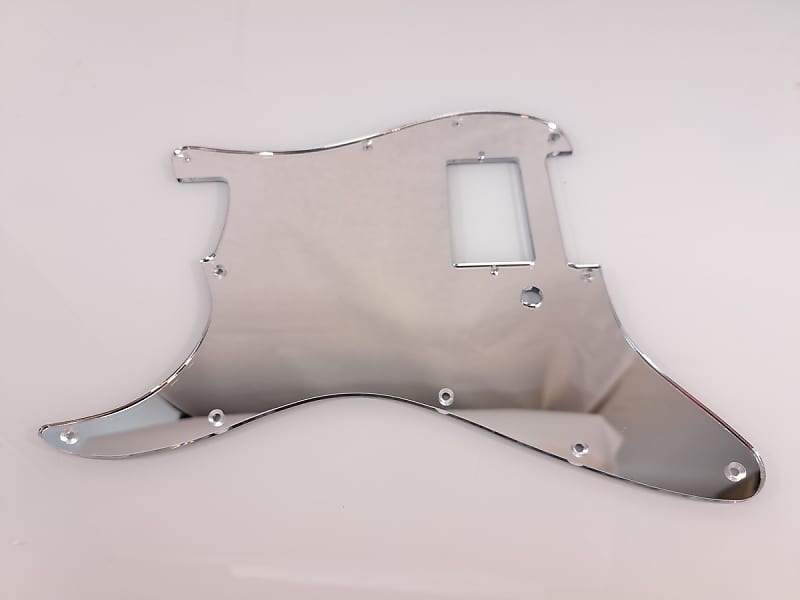 Lefty left handed Silver Mirror Acrylic Strat Stratocaster 11 | Reverb