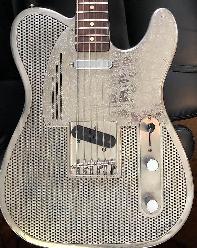 James Trussart Antique Silver Holy Gator Pick Guard Steel | Reverb