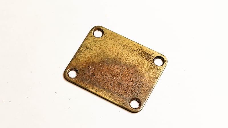 AGP Telecaster Tele Neck Plate - Aged Relic Nickel | Reverb