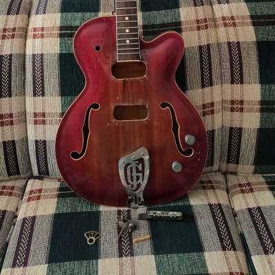 Intermark Sentinel 1960s Dark Red Sunburst MIJ Vintage | Reverb