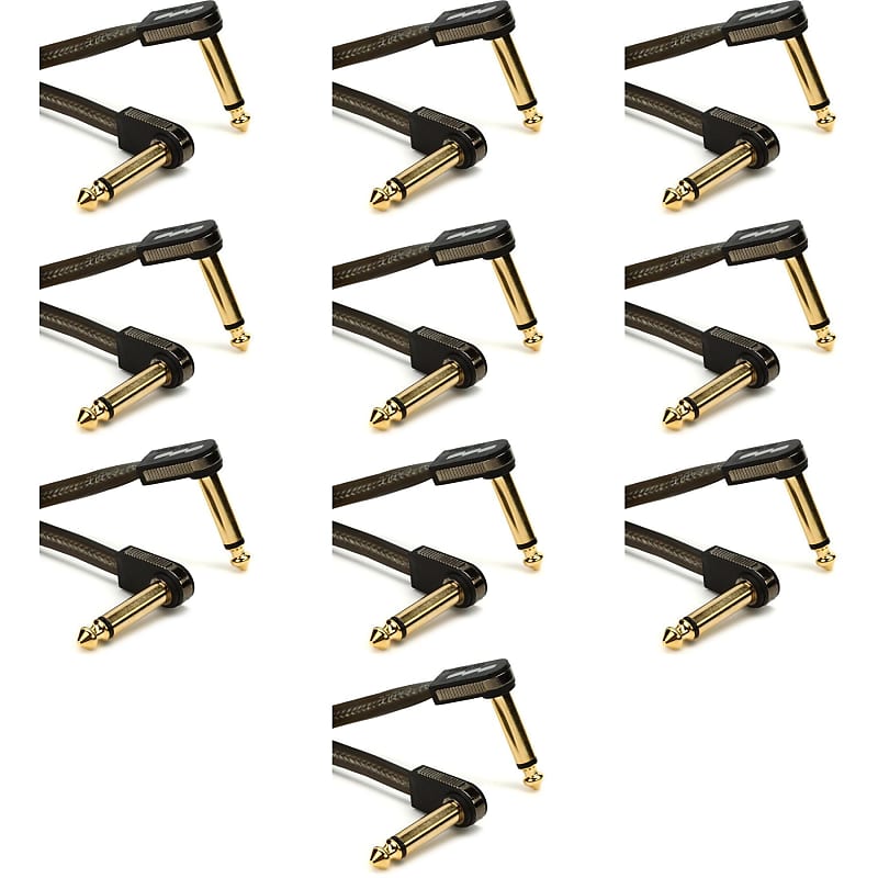 EBS HP-10 High Performance Flat Patch Cable - Right Angle to | Reverb